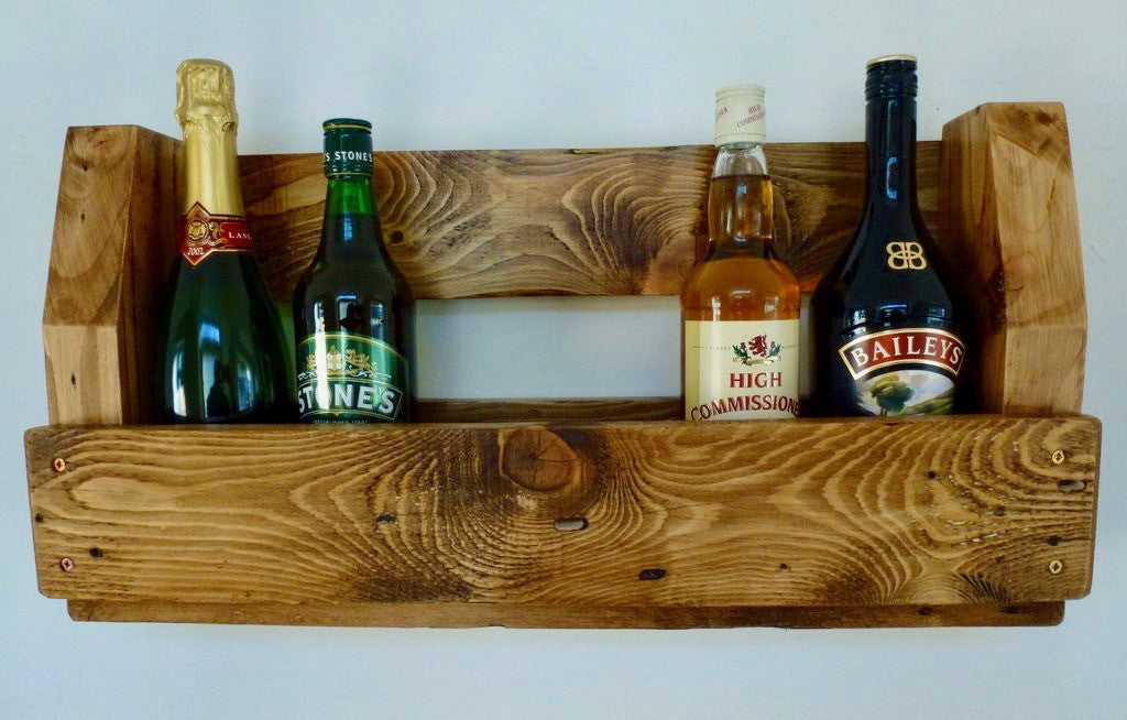 Handmade Upcycled Rustic Wine Rack – New Chapter Wood